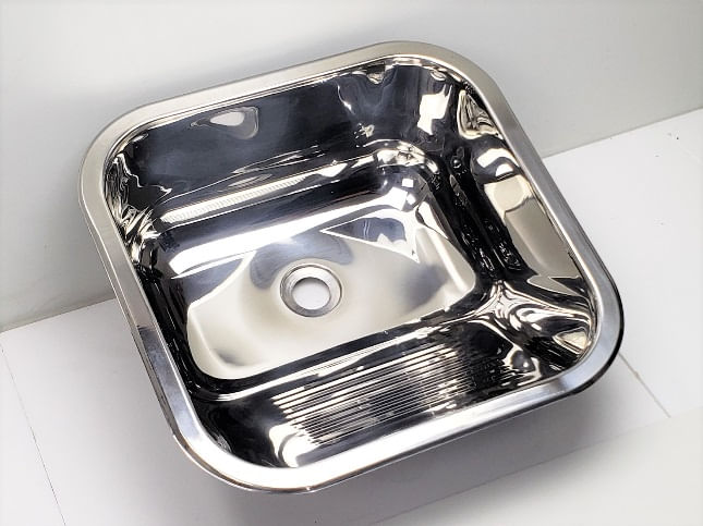 Telhanorte | Tanque Inox Simples Sobrepor Ou Embutir 400x400x200mm Fabrinox