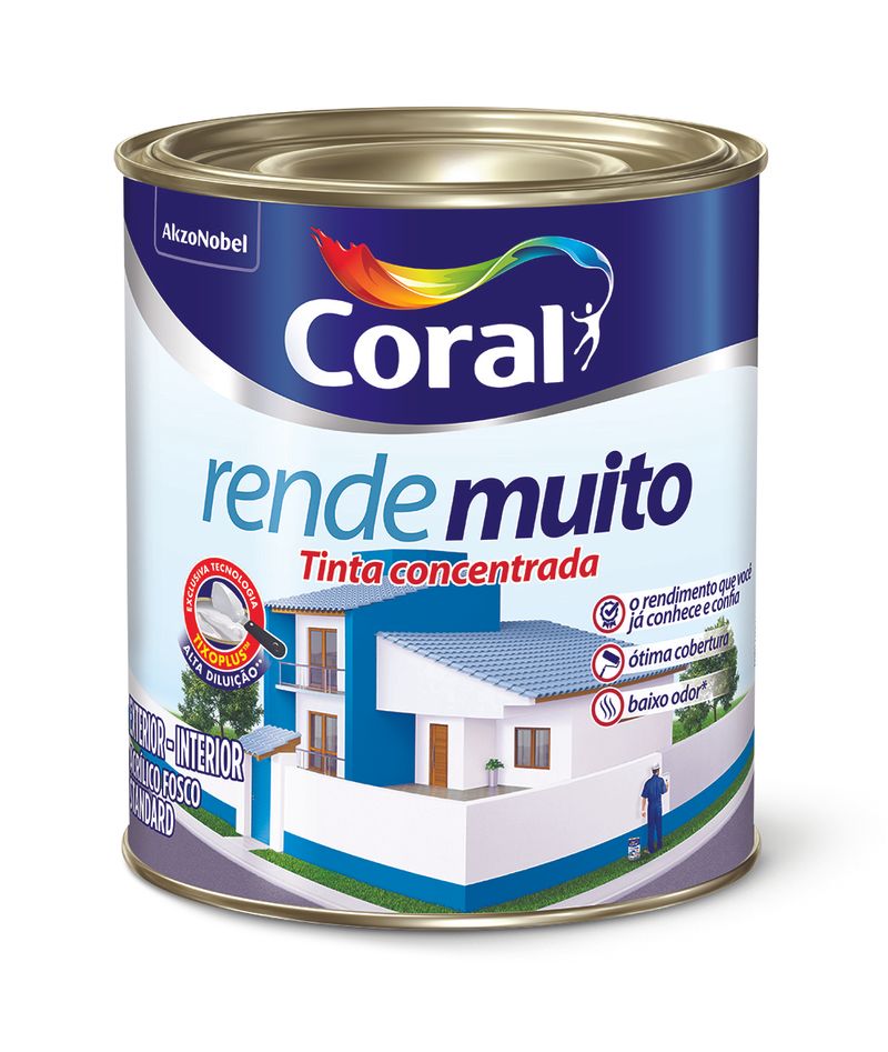 Tinta Coral Rende Muito Acrílica Fosca Branco Gelo 900ml