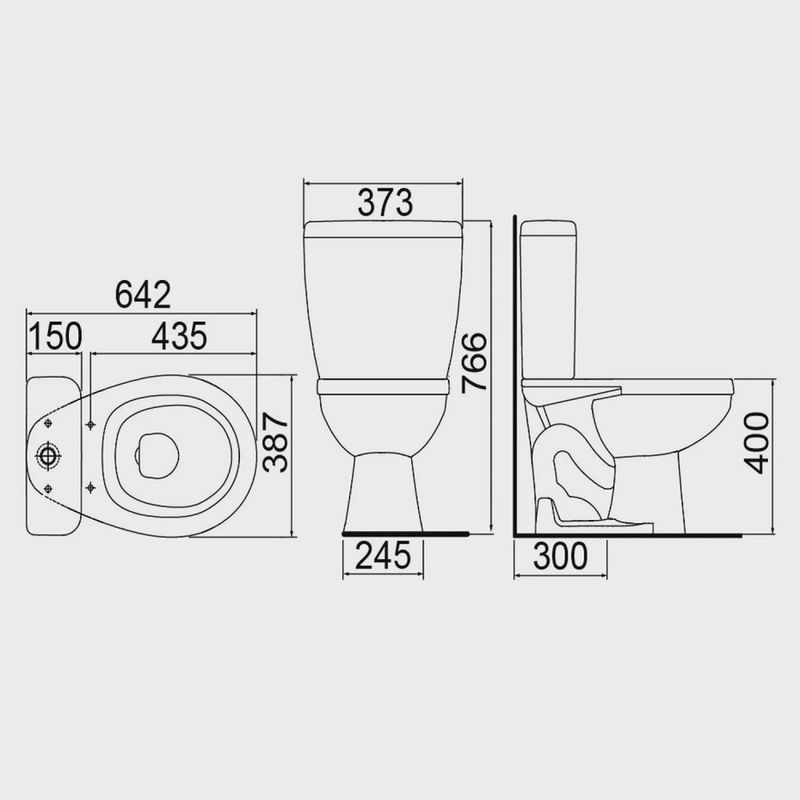 Bacia Lorenzetti Combo Way 1 Com Caixa Acoplada e Acessorios