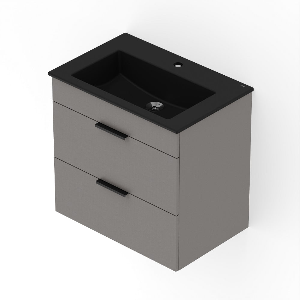 Telhanorte | Gabinete Cube Integ 2 Gavetas 65X43 Stone Com Lavat Mate ...