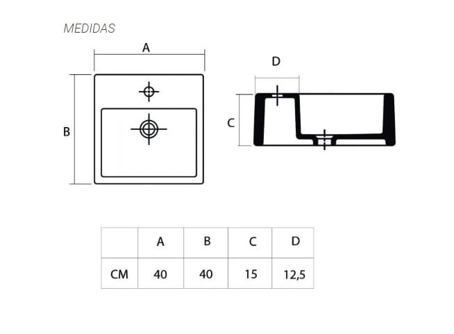 Cuba para banheiro de apoio Satual Quadra Deck branca Alterna