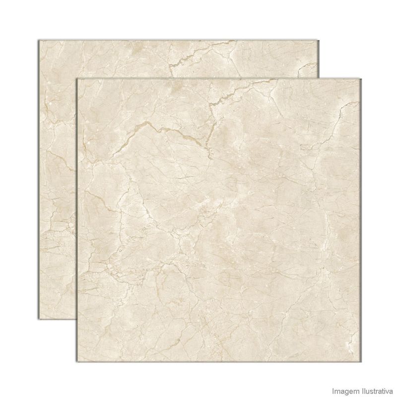 Porcelanato Marfil 57,4x57,4cm bege Ceusa