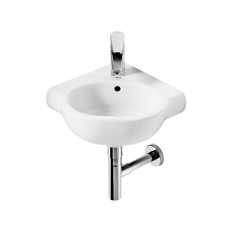 Lavatório de canto suspenso Meridian-N 35x35cm branco Roca