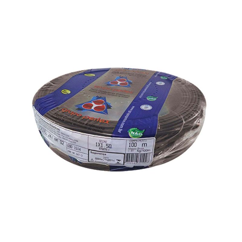 Telhanorte | Cabo Flexivel Preto 1,5Mm 100M Perfil