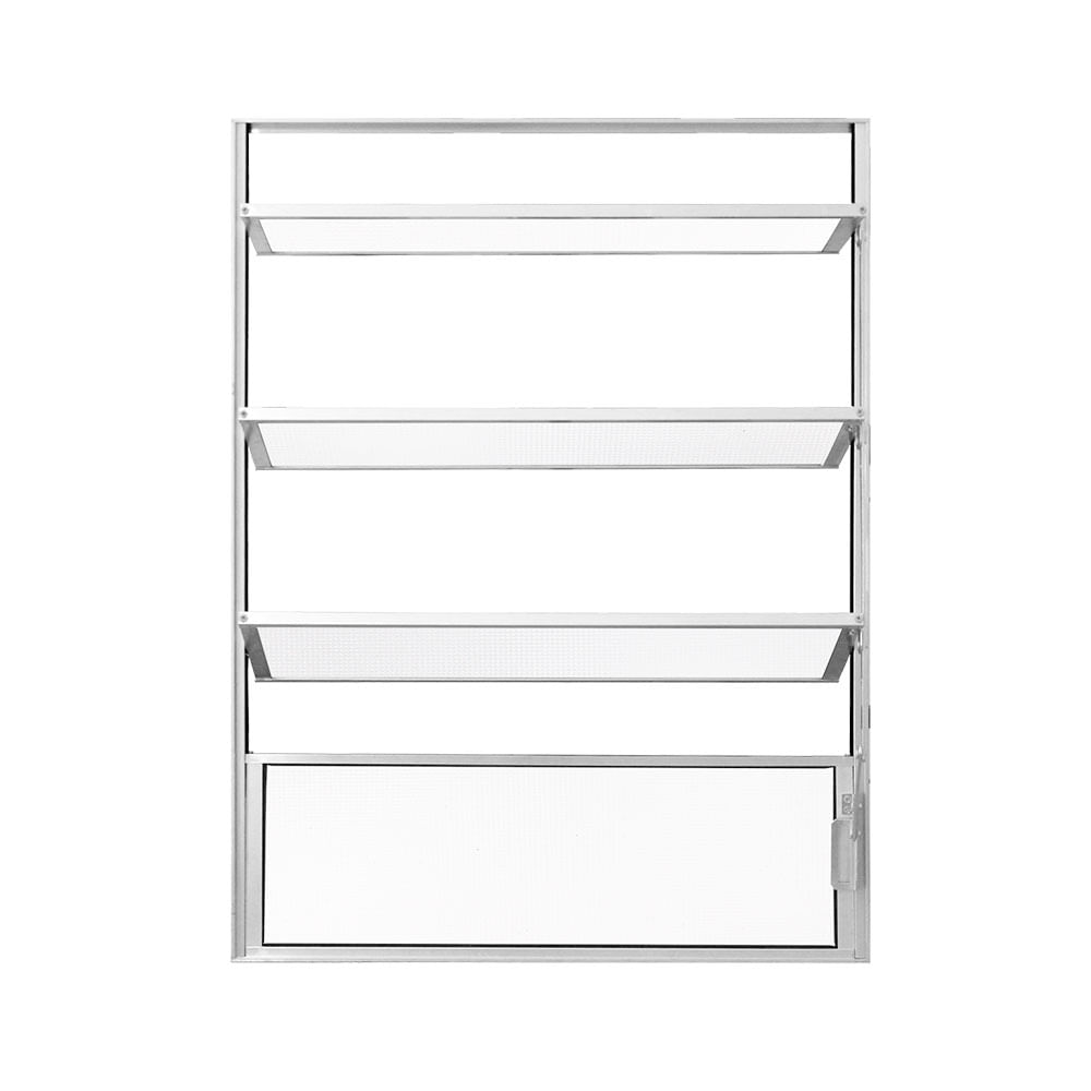 Janela basculante de alumínio Atlântica Forte-Line 80x60cm branca