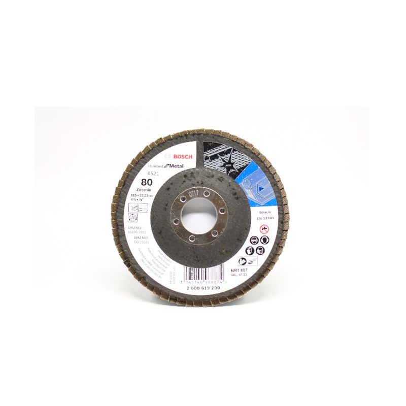 Telhanorte | Disco Flap Standard for Metal 115mm G80 Bosch